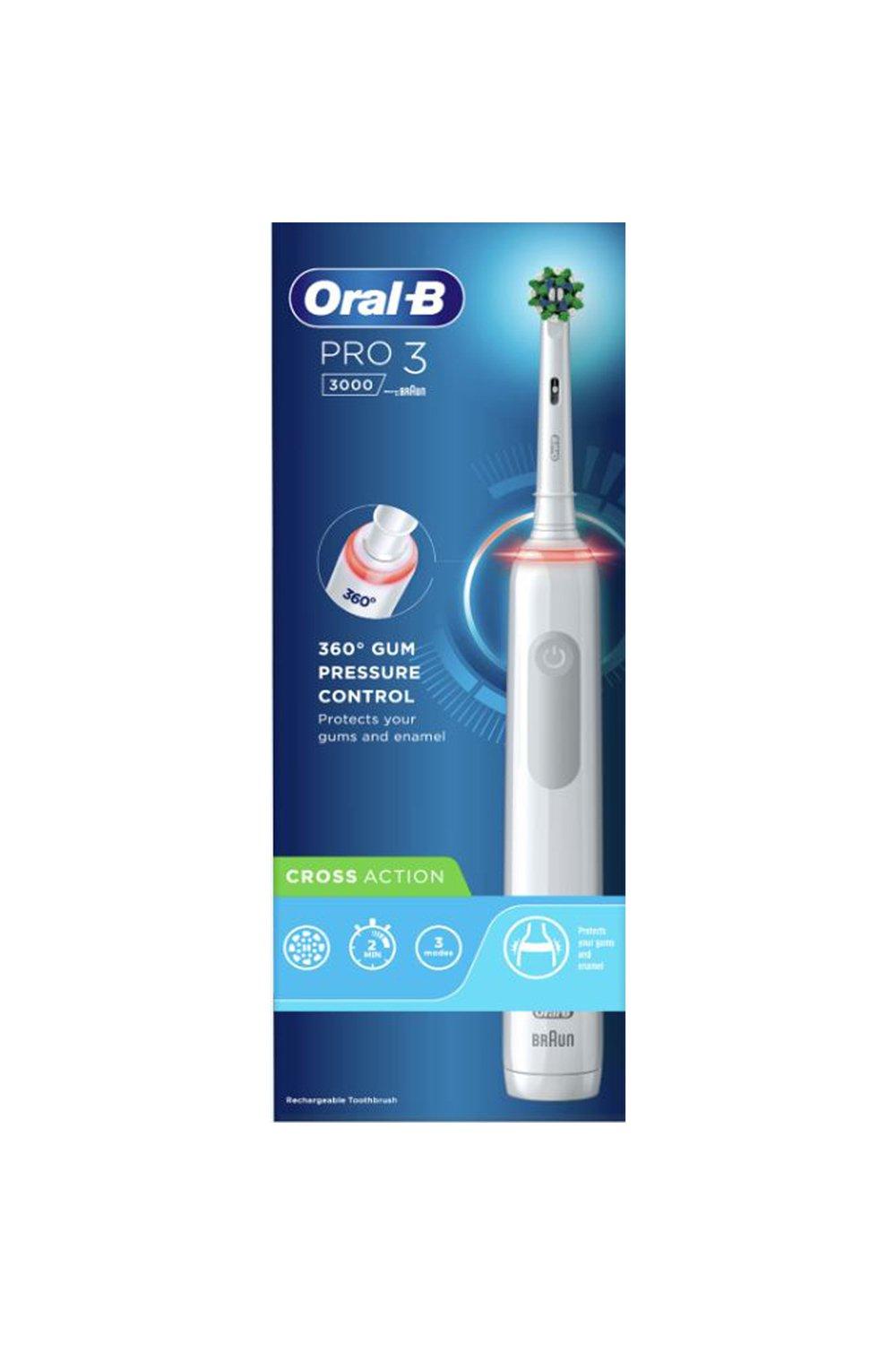Oral Health | Pro 3 3000 CrossAction White Electric Rechargeable ...